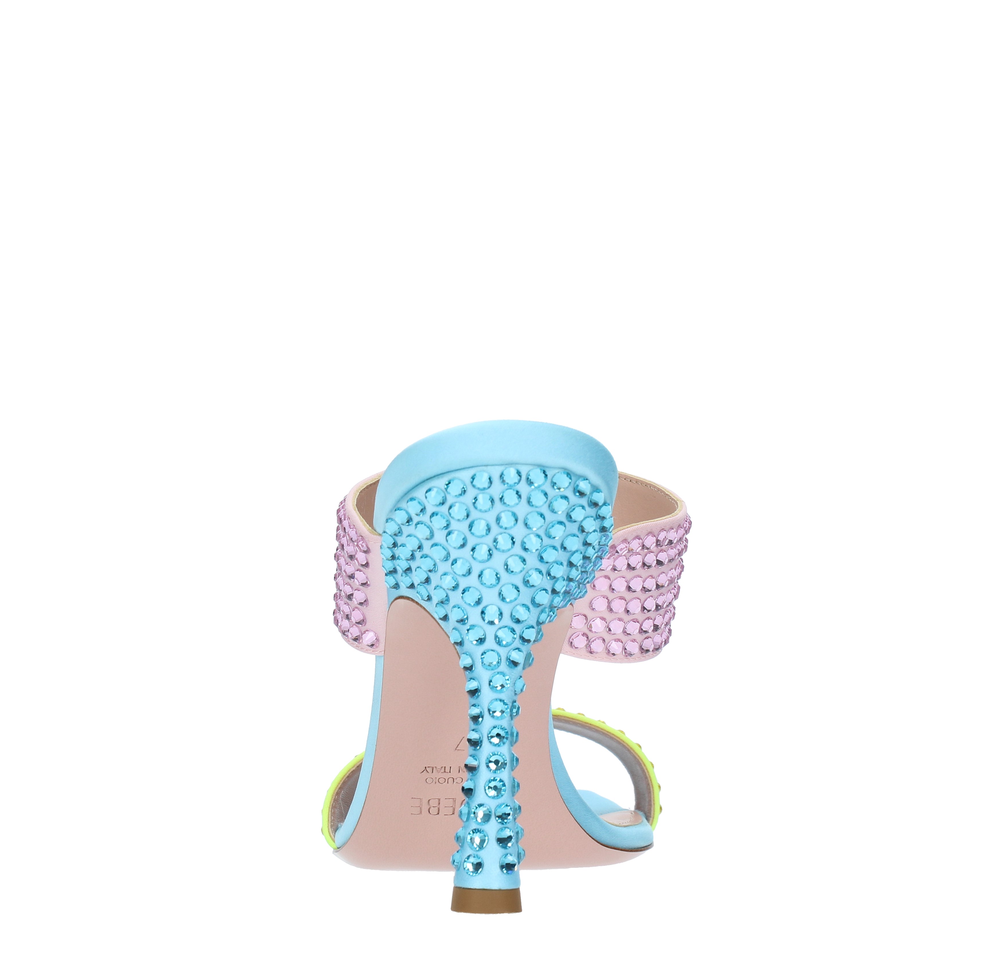 Mules modello HELENA in raso e strass - GEDEBE - Ginevra calzature