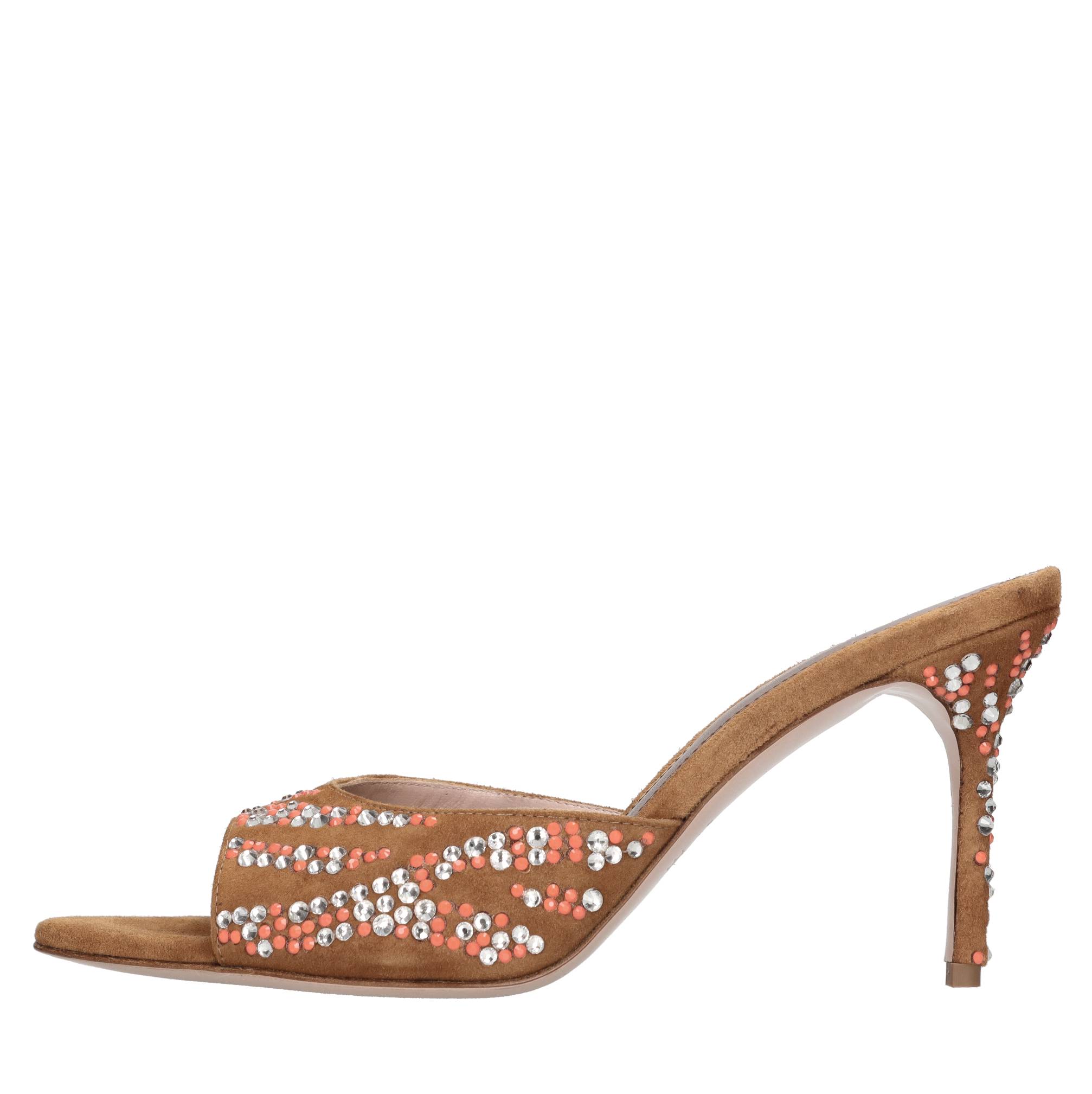 Mules Arya in camoscio e strass - GEDEBE - Ginevra calzature