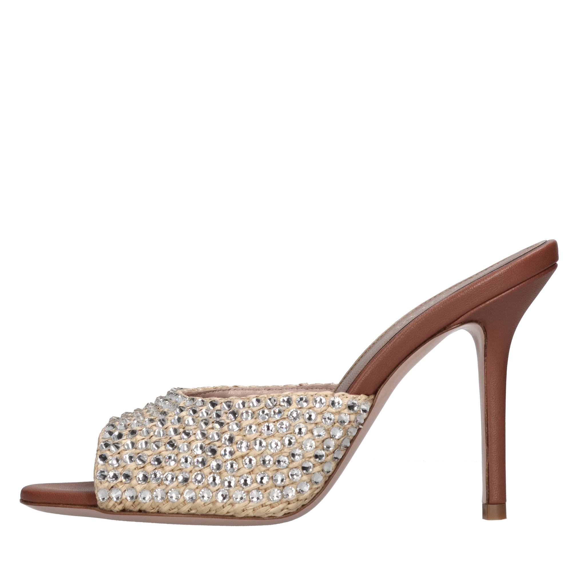 Mules Marie in pelle e rafia - GEDEBE - Ginevra calzature