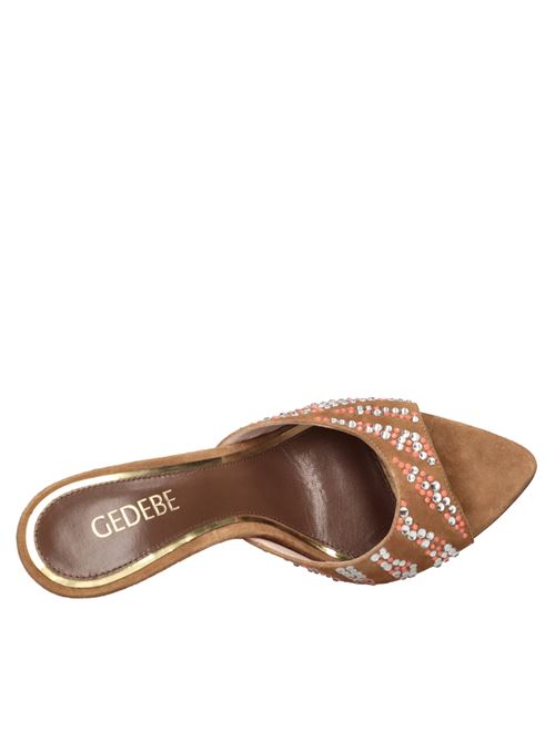 Mules Arya in camoscio e strass - GEDEBE - Ginevra calzature